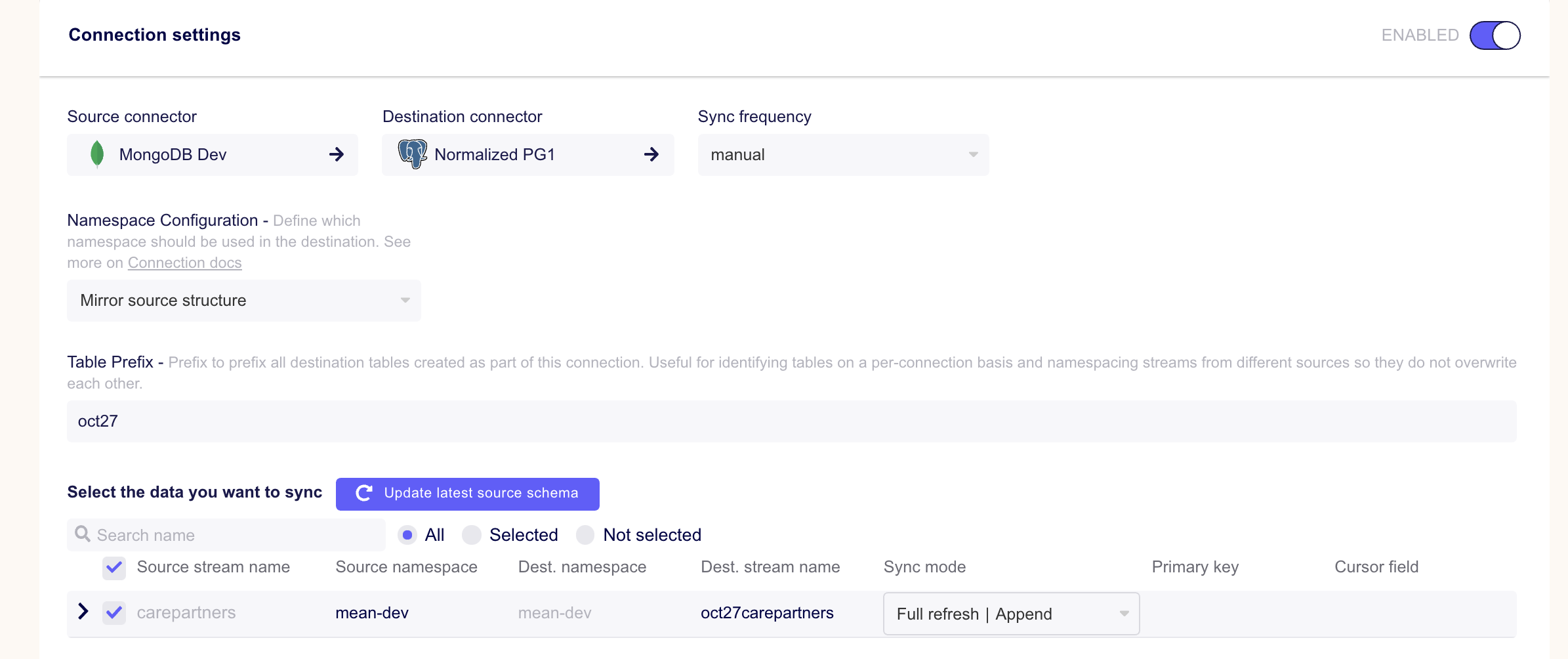Source MongoDBv2: Not able to handle `-` in source namespace · Issue #7435 · airbytehq/airbyte ...