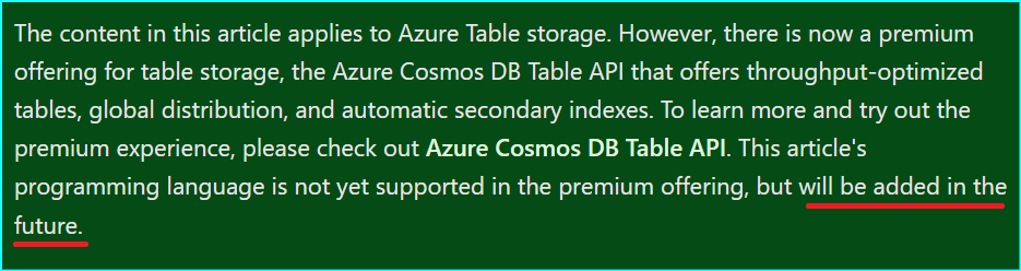 Cosmosdb Table storage operations with PowerShell · Issue #90711 ...