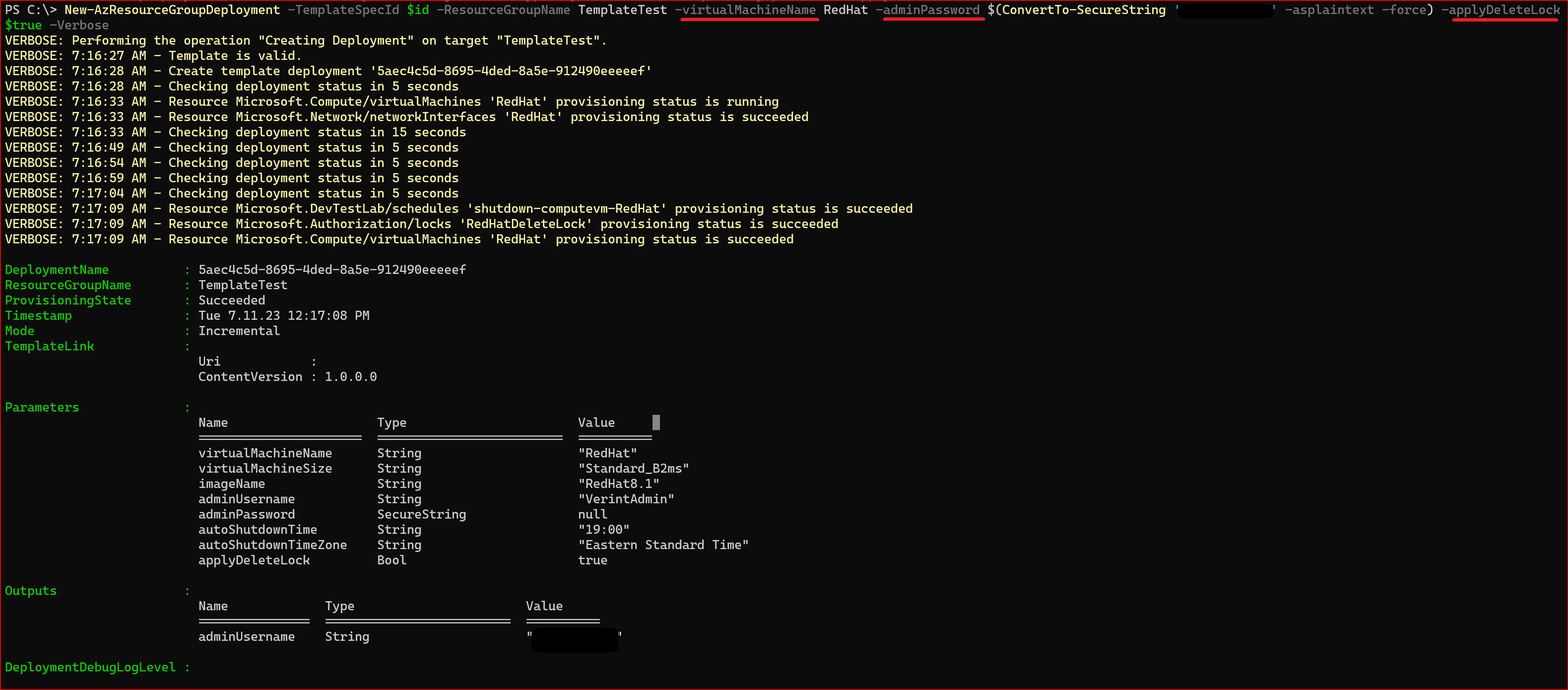 CompletionPredictor unable to see ARM parameters in an Azure ...