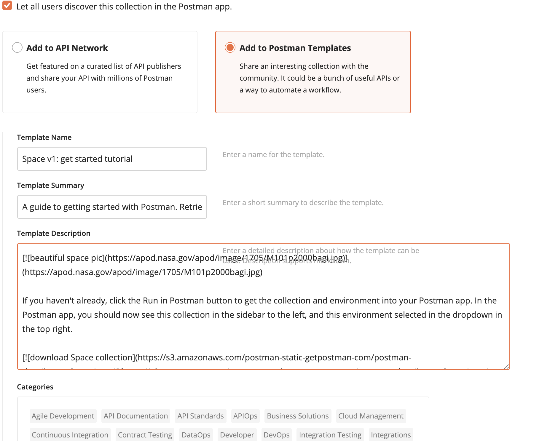 Template Description form copy overlaps · Issue #6438 · postmanlabs ...
