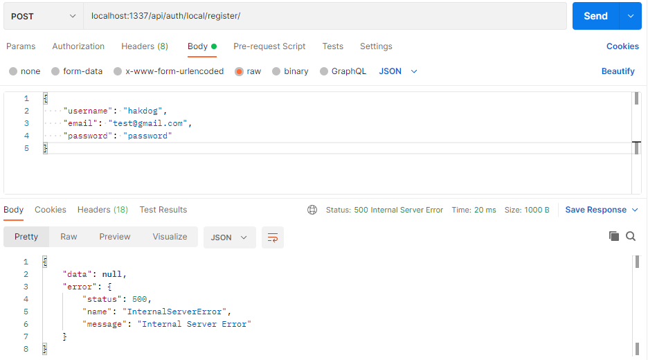 App Crashes 500 Error when Registering user with duplicate email or username · Issue #14281 ...