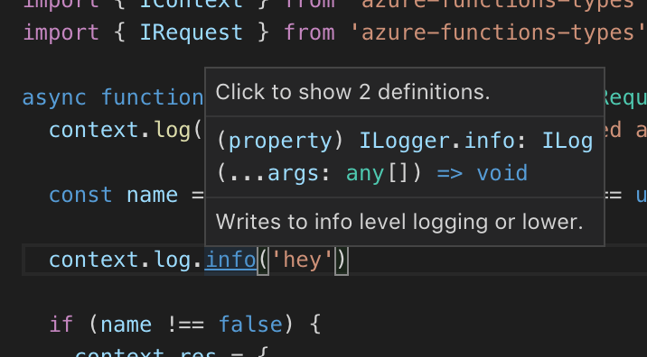 The Log Methods Should Be Identified As Methods · Issue 162 · Azureazure Functions Nodejs