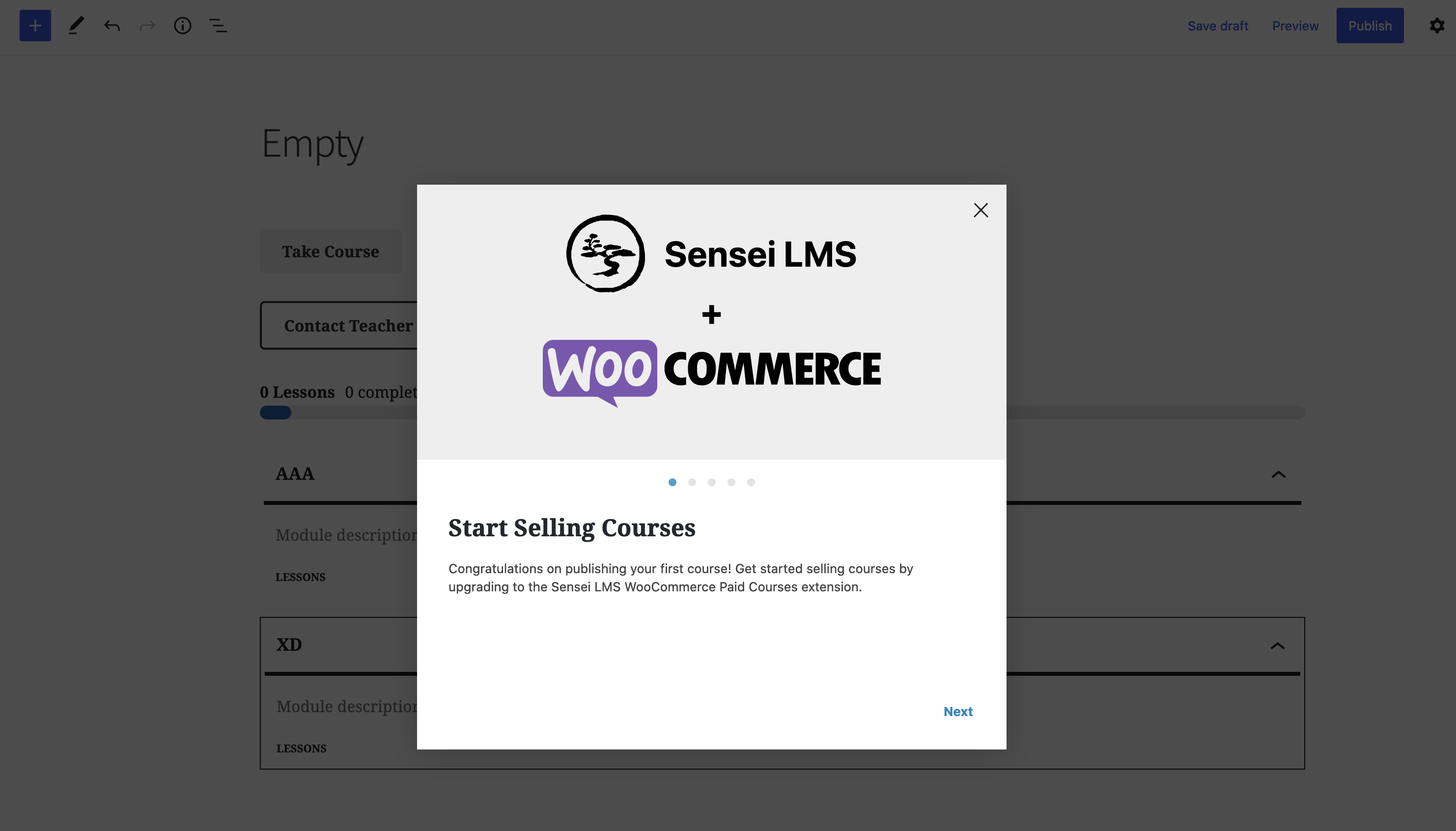 Add upgrade prompt for WooCommerce Paid Courses · Issue #2789 · Automattic/sensei · GitHub