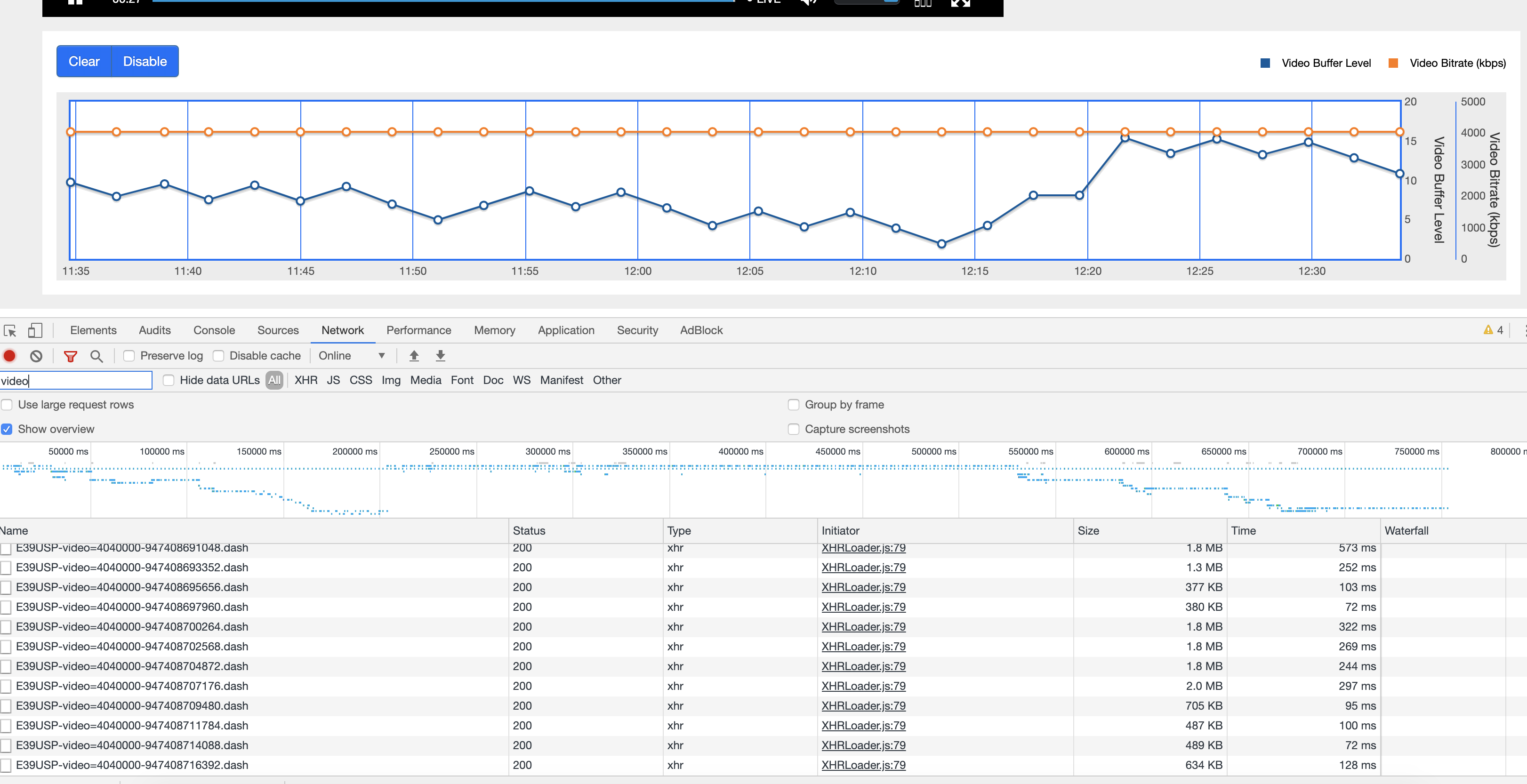 Too large gap between BUFFER_EMPTY and BUFFER_LOADED events when seeking to live moment · Issue ...