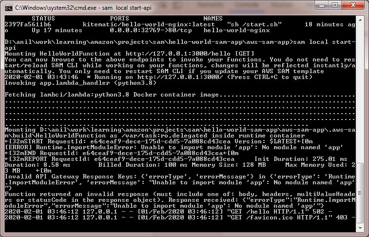 Sam Local Doesnt Work On Osx Get Error Error Running Aws Sam Projects Locally Requires Docker