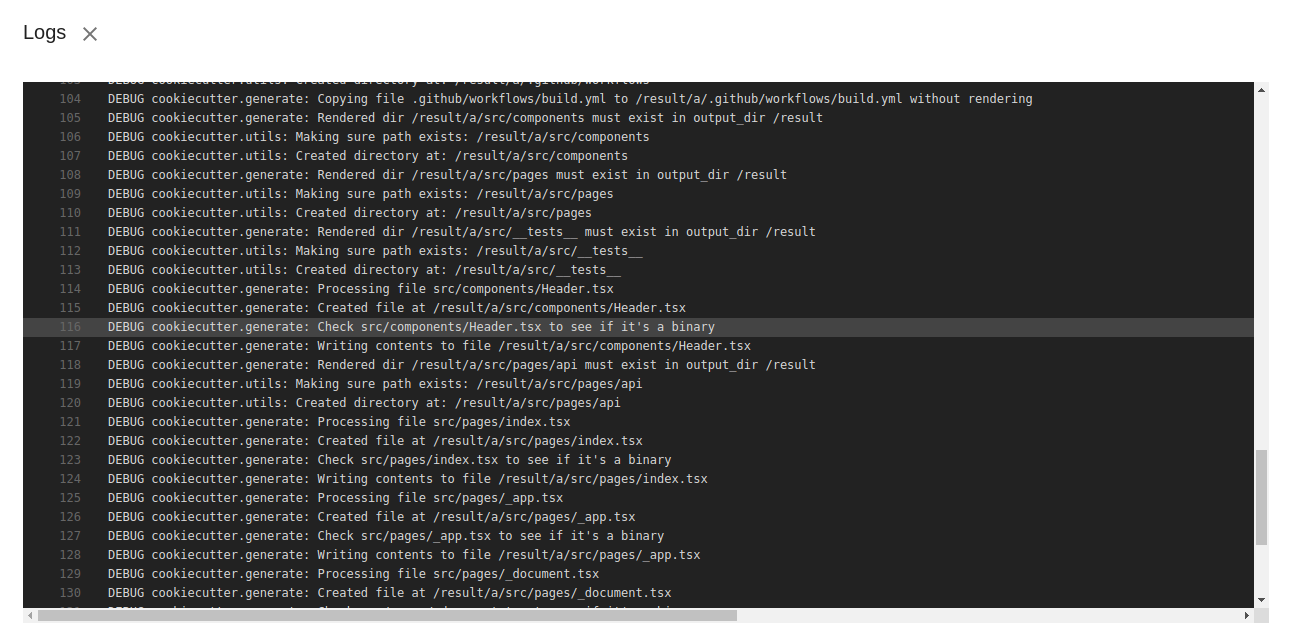 feature(scaffolder-ui): Full screen logs. · Issue #3169 · backstage/backstage · GitHub
