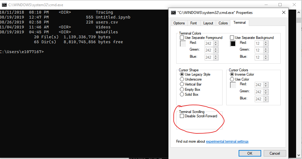 Set cursor to middle of the screen · Issue #2169 · cmderdev/cmder · GitHub