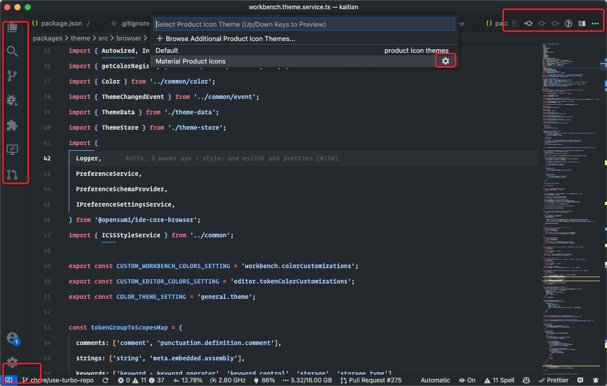 [FEATURE] Support vscode product theme · Issue #278 · opensumi/core · GitHub