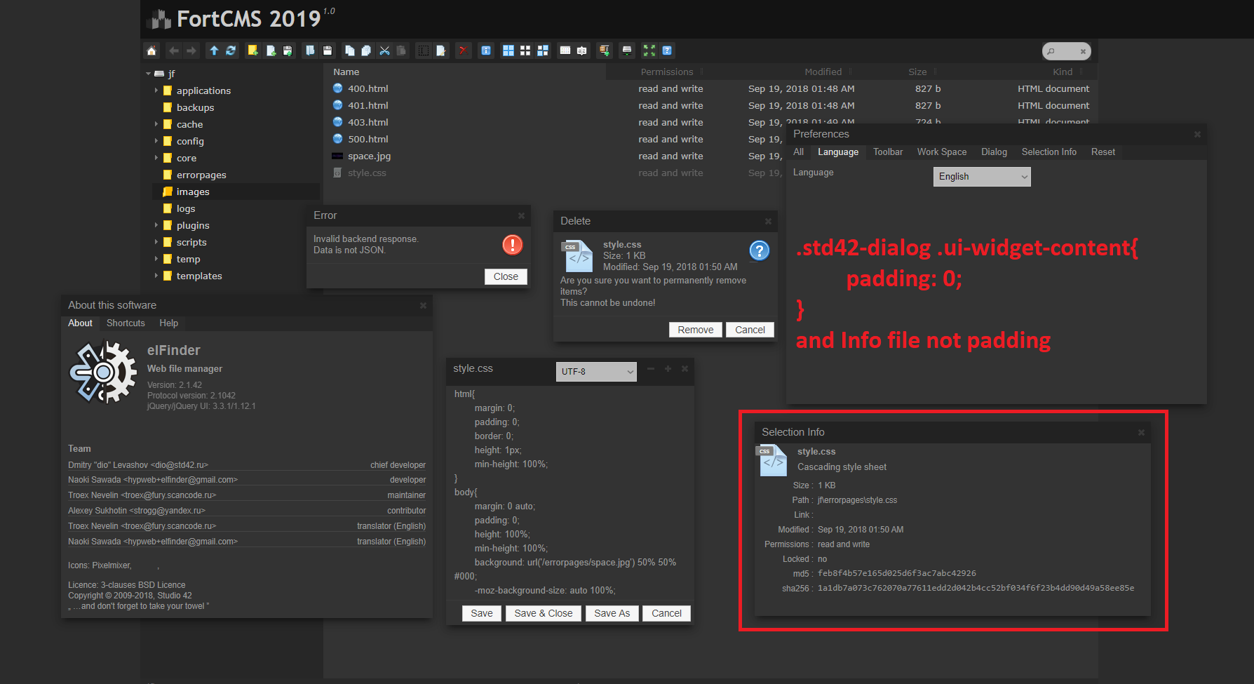 not enough classes (in html) · Issue #2718 · Studio-42/elFinder · GitHub