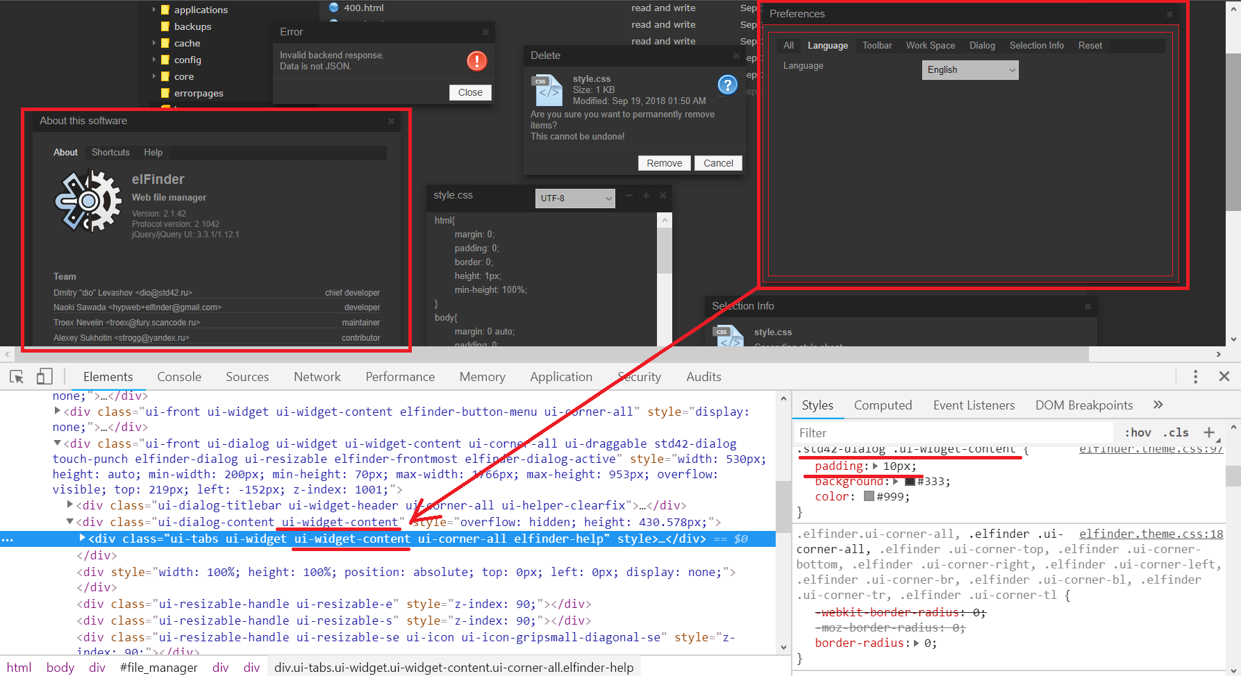 not enough classes (in html) · Issue #2718 · Studio-42/elFinder · GitHub