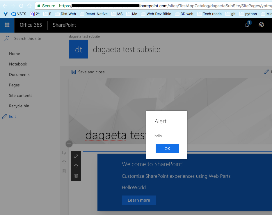 Dialog.alert() not working with SPFx v1.4.1 · Issue #1381 · SharePoint/sp-dev-docs · GitHub