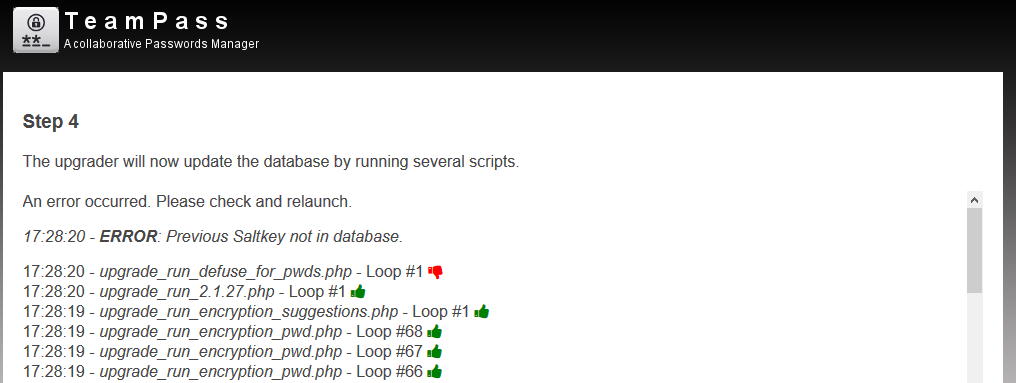 Upgrade from 2.1.27.8 to 2.1.27.9 · Issue #1968 · nilsteampassnet/TeamPass · GitHub