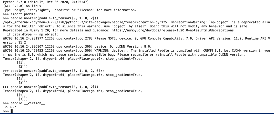 paddle.nonzero()不返回0所在位置 · Issue #44031 · PaddlePaddle/Paddle · GitHub