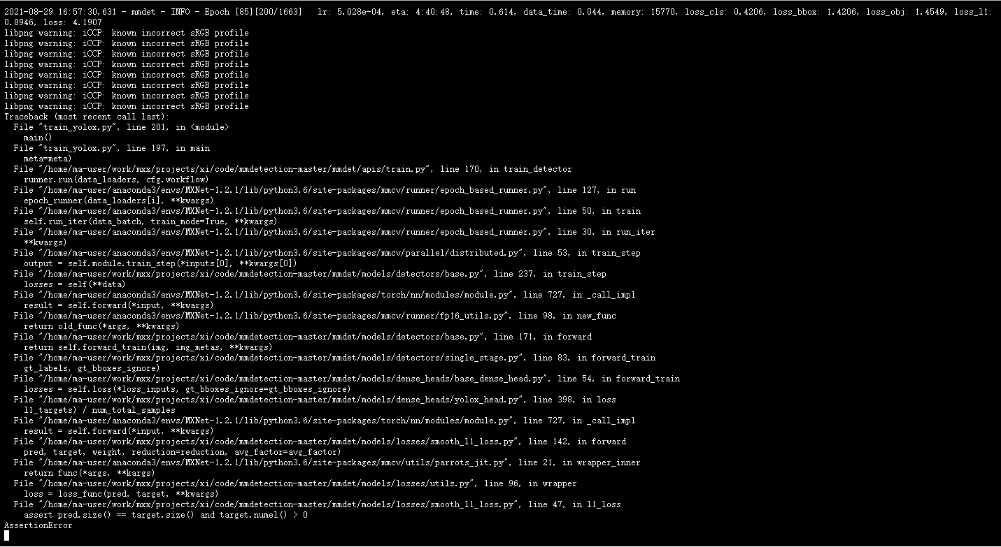 Yolox training error when using L1 Loss · Issue #5966 · open-mmlab/mmdetection · GitHub