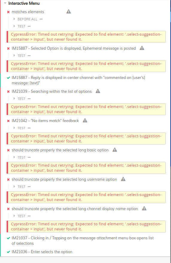 Many Ui Automation Tests Are Failing In Interactivemenubasicoptionsspecjs · Issue 13520 