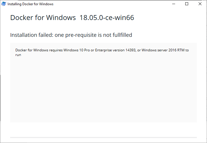 Unable to Install Docker CE on Windows insider builds · Issue #1763 · docker/for-win · GitHub