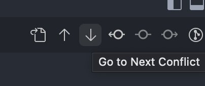 Can't accept code changes in new three-way merge view without using mouse, and mouse is not ...