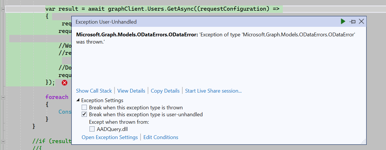 [client Bug] Provide A Descriptive Title Here · Issue 2011 · Microsoftgraph Msgraph Sdk Dotnet