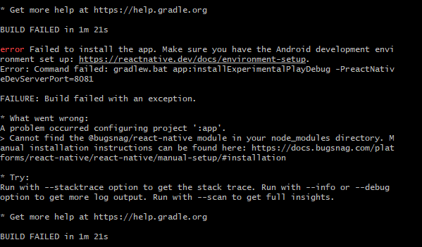 Bugsnag error when running the project · Issue #3299 · RocketChat ...