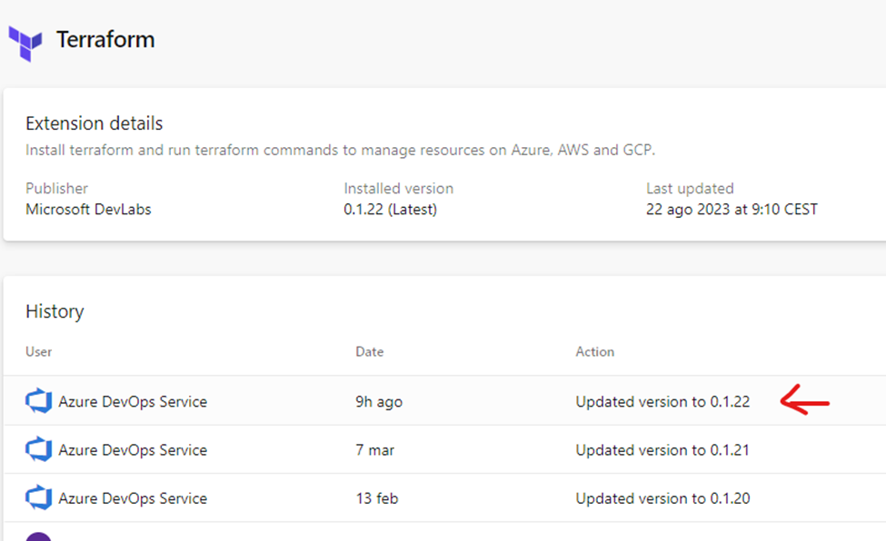 Update 0.1.22 Azure DevOps extension is not providing the -backend-config=client_id=*** -backend ...