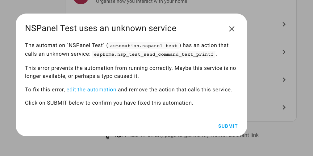 Automation from blueprint causes error · Issue #241 · Blackymas/NSPanel ...