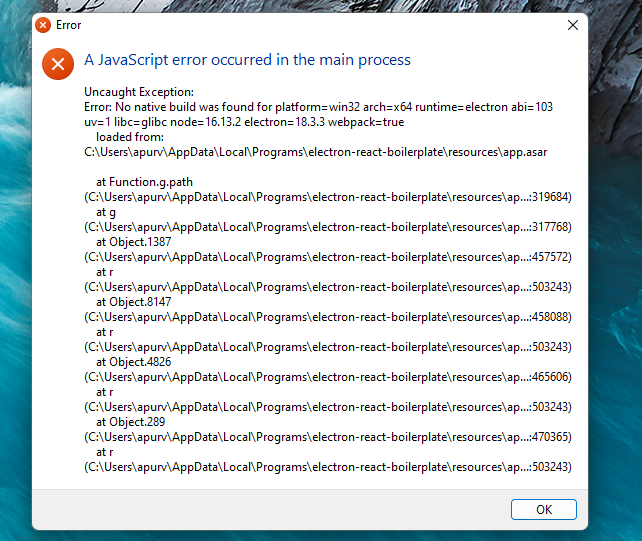 electron build windows exe, open exe error · Issue #518 · node-usb/node-usb · GitHub