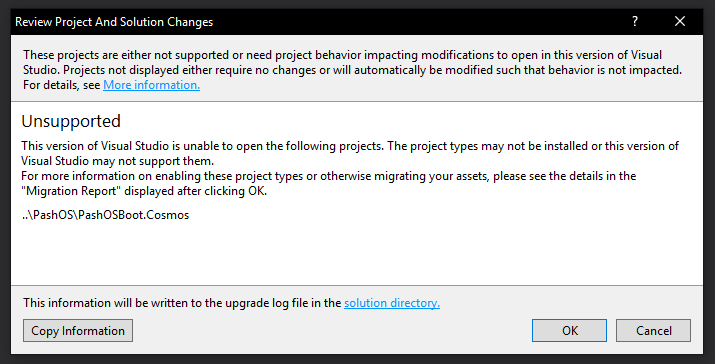 Visual Studio unable to recognize/create CosmosOS projects · Issue #1142 · CosmosOS/Cosmos · GitHub