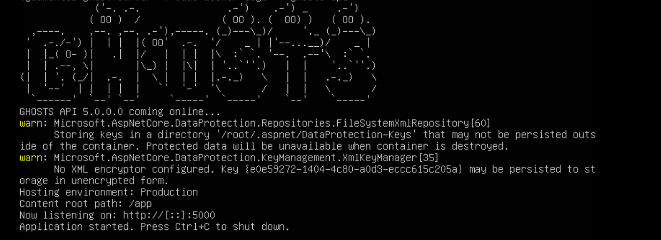multiple errors in Ghost-Api when connecting the v4 client · Issue #61 · cmu-sei/GHOSTS · GitHub