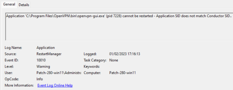 OpenVPN-2.6.0-I003-amd64: Error creating semaphore · Issue #598 · OpenVPN/openvpn-gui · GitHub