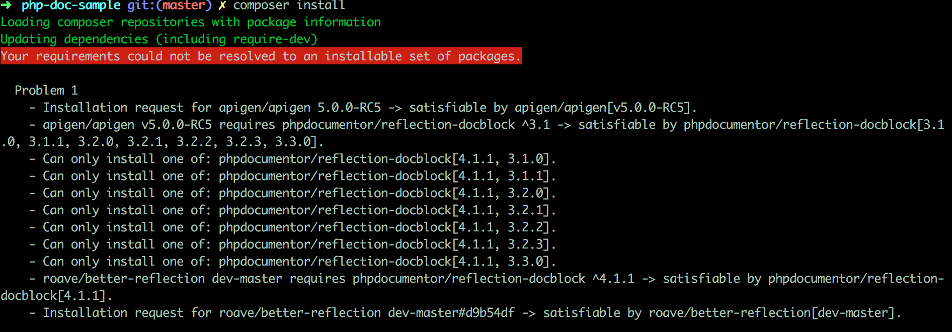 Use Readme Configuration Then an Error occured. · Issue #1017 · ApiGen/ApiGen · GitHub