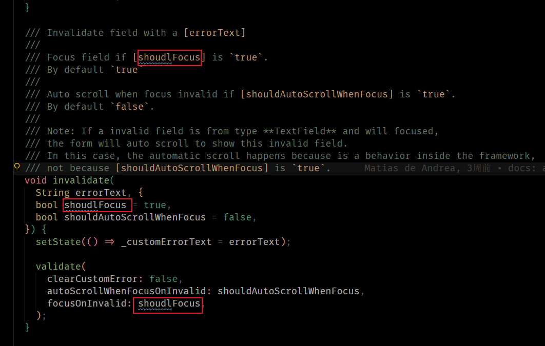 Invalidate Parameter Word Error · Issue 1250 · Flutter Form Builder Ecosystem Flutter Form