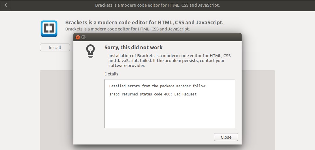 Dilato: Core: User could not find the Brackets under Installed tab in Ubuntu Software · Issue ...