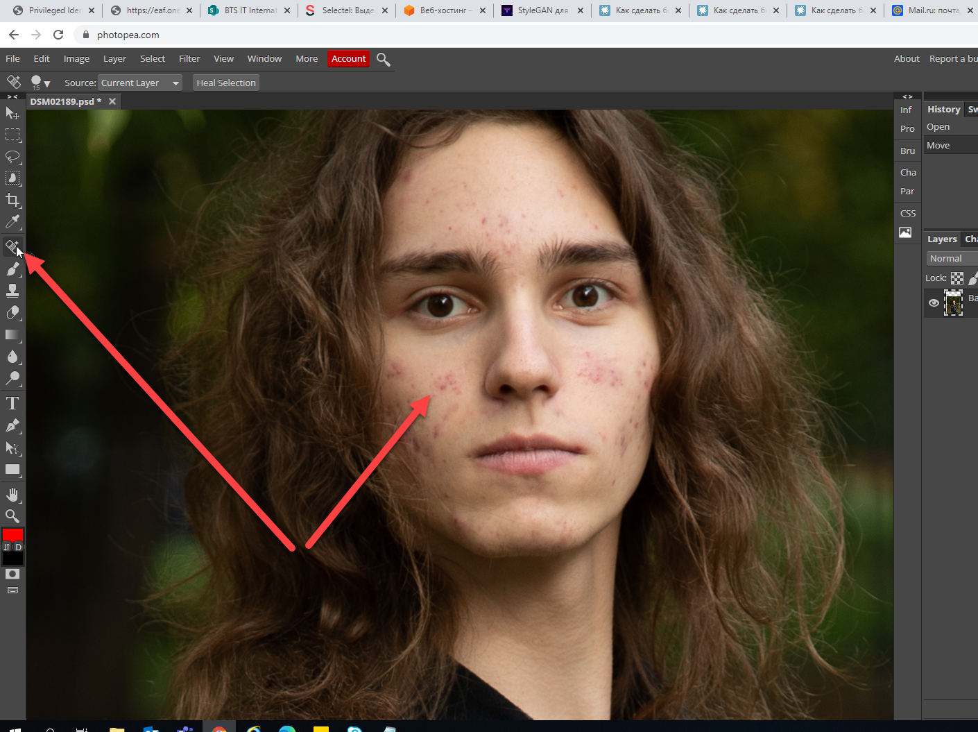 Spot Healing Brush Tool · Issue #2558 · photopea/photopea · GitHub