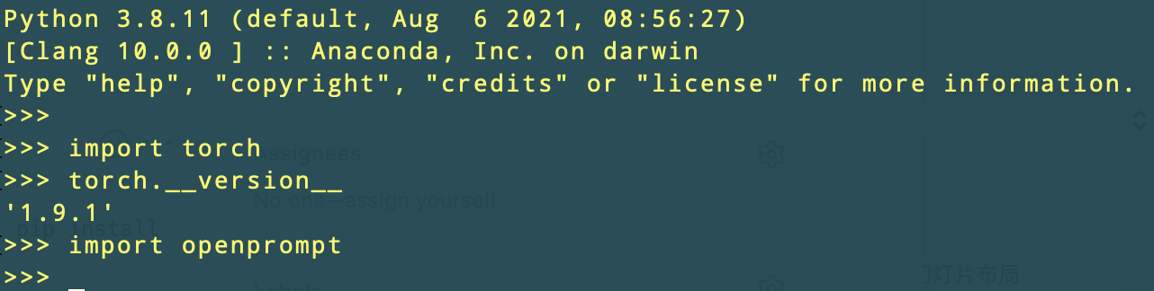 Anyone installed OpenPrompt on Apple M1's chip? · Issue #158 · thunlp/OpenPrompt · GitHub