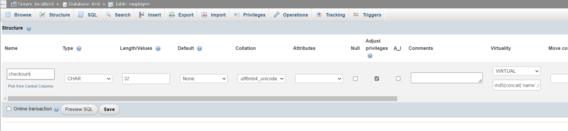 Virtuality is all messed up when chancing the column afterwards. · Issue #17838 · phpmyadmin ...