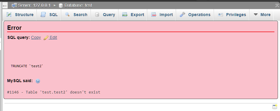 Unable to truncate all tables when a VIEW is included. · Issue #18762 · phpmyadmin/phpmyadmin ...