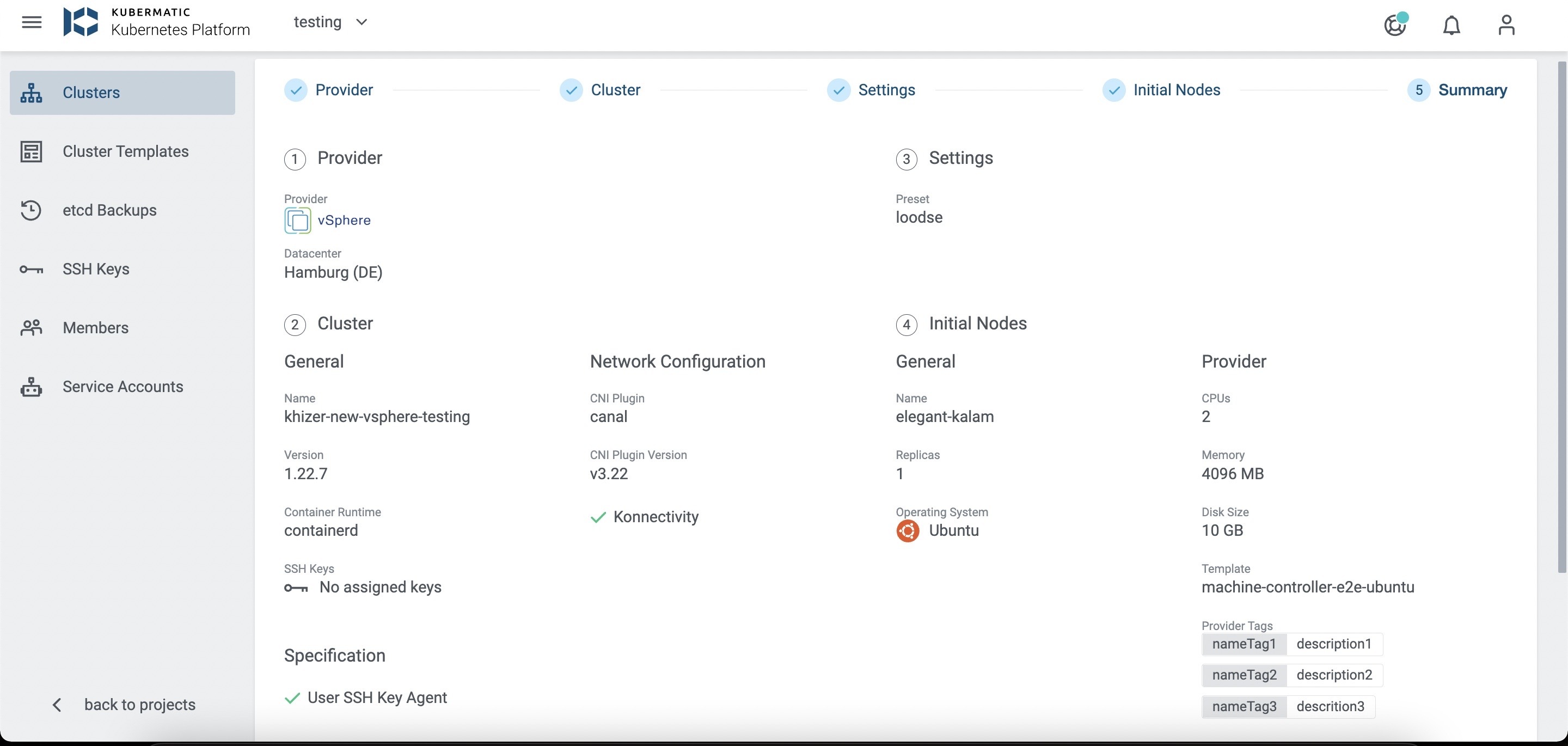 Introduce tags for vSphere by KhizerRehan · Pull Request #4430 · kubermatic/dashboard · GitHub