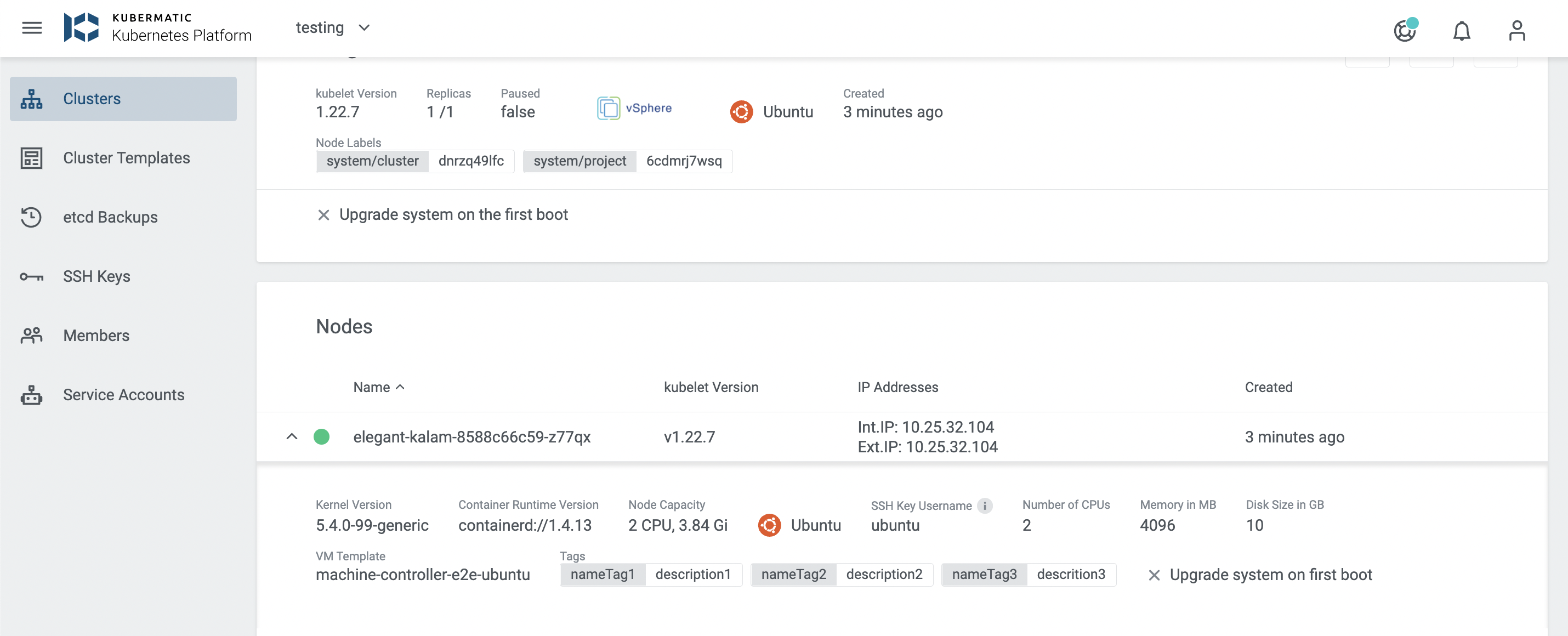 Introduce tags for vSphere by KhizerRehan · Pull Request #4430 · kubermatic/dashboard · GitHub