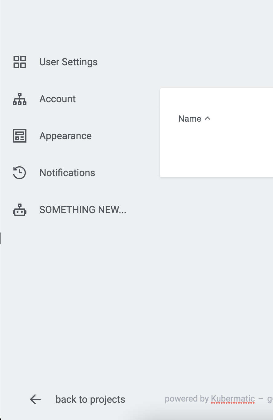 User Settings Page · Issue #4532 · kubermatic/dashboard · GitHub