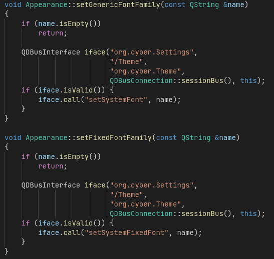 Fixed font not set in QFontDatabase · Issue #6 · cyberos/cyber-workspace · GitHub