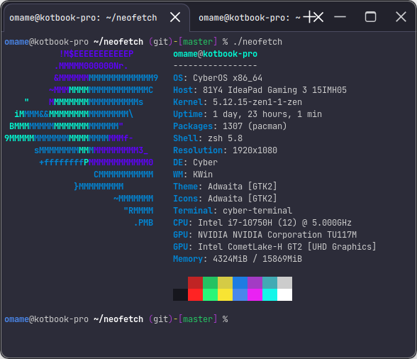 Cyberos Logo Does Not Match Downstream · Issue 1845 · Dylanaraps Neofetch · Github