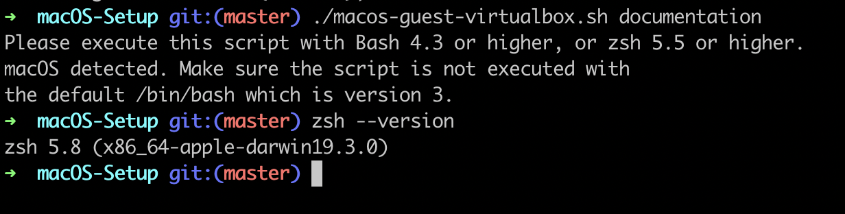 Script demands zsh 5.5 or higher but I already have zsh 5.8 · Issue #297 · myspaghetti/macos ...