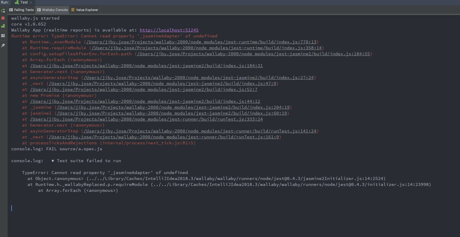 Cannot read property '_jasmineAdapter' of undefined · Issue #2000 · wallabyjs/public · GitHub