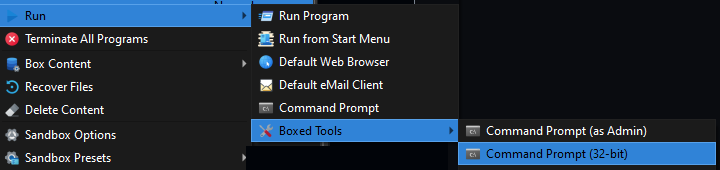 Reorganize CMD options · Issue #2451 · sandboxie-plus/Sandboxie · GitHub