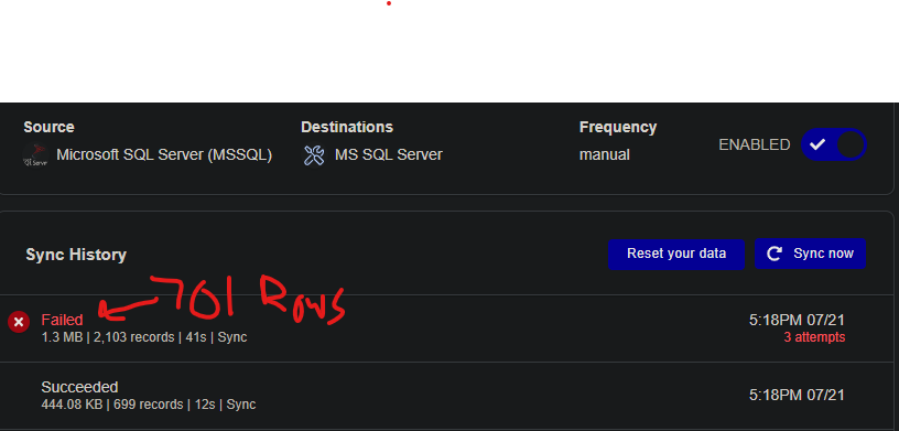 Destination MSSQL: `The server supports a maximum of 2100 parameters` · Issue #4181 · airbytehq ...