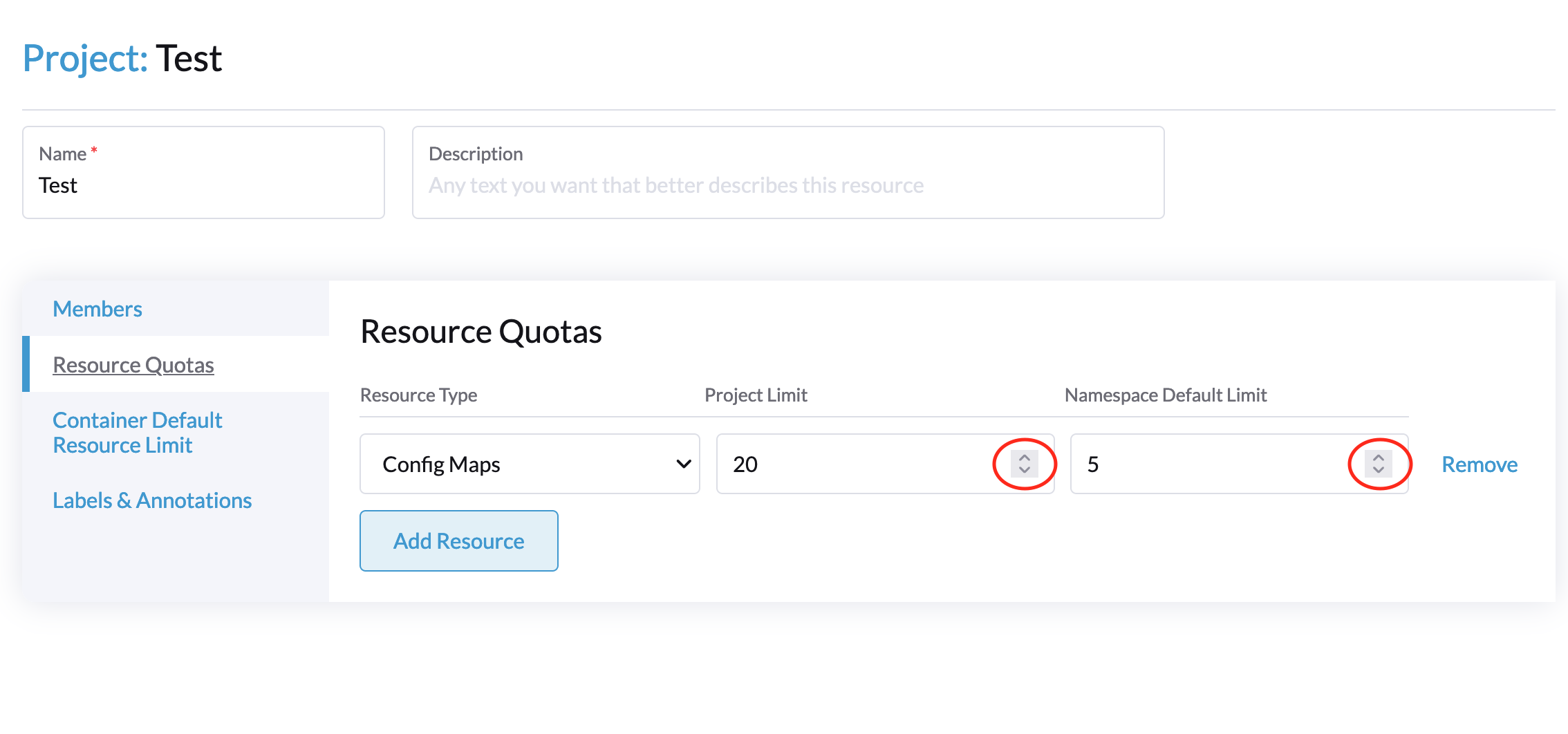 Resource Quota up-and-down input doesn't update the value on the request quota object to be sent ...