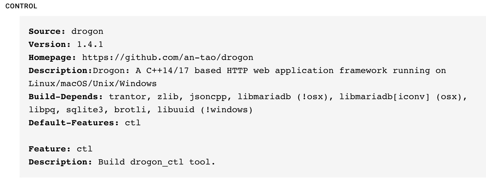 vcpkg instructions dont include drogon_ctl · Issue #777 · drogonframework/drogon · GitHub