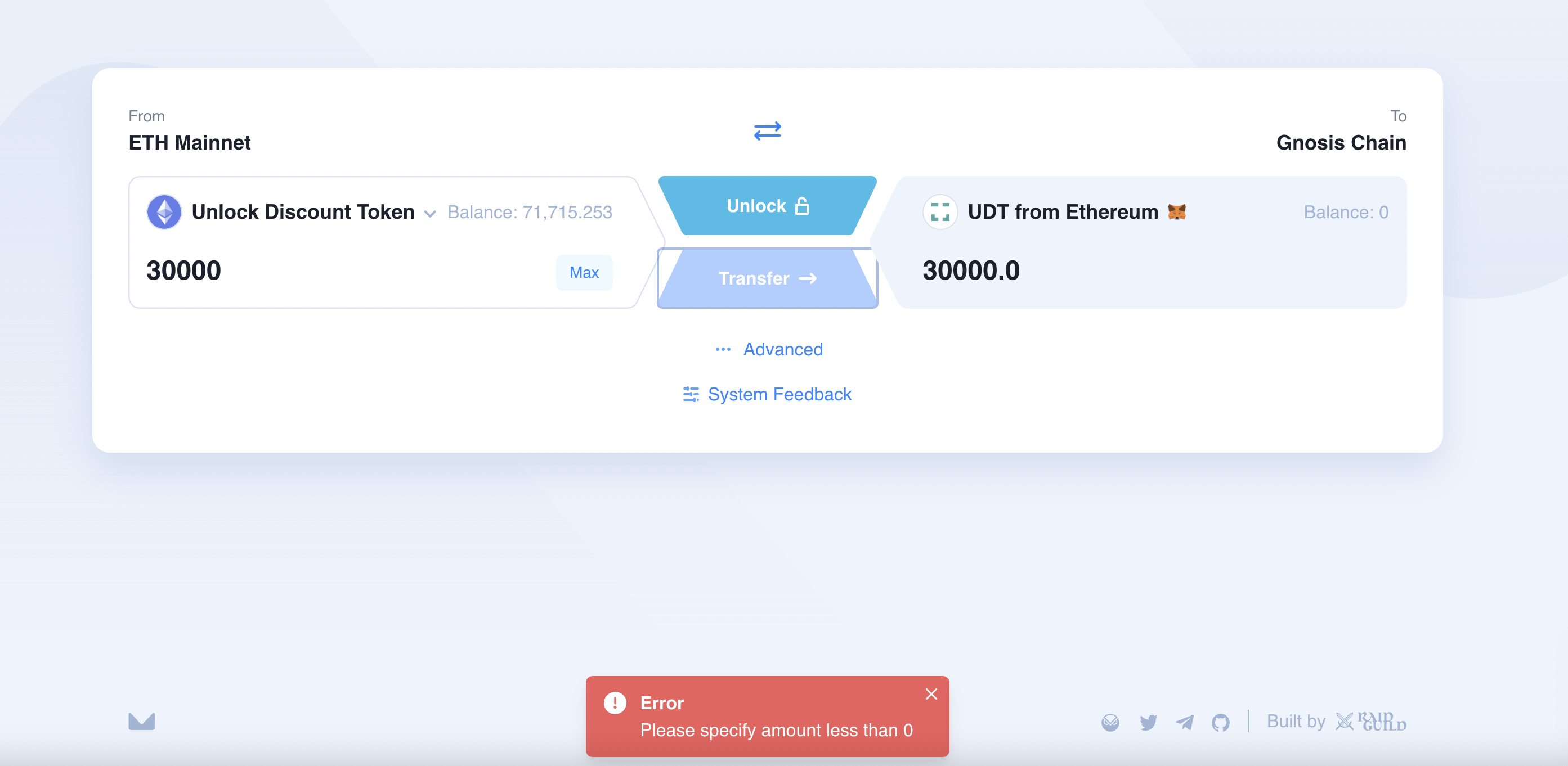 "Error: Please specify amount less than 0" appears · Issue #339 · omni/omnibridge-ui · GitHub