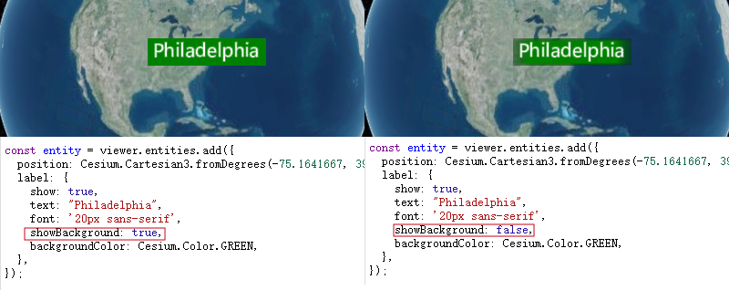 The backgroundColor rendering of LabelGraphics is not normal · Issue #11147 · CesiumGS/cesium ...