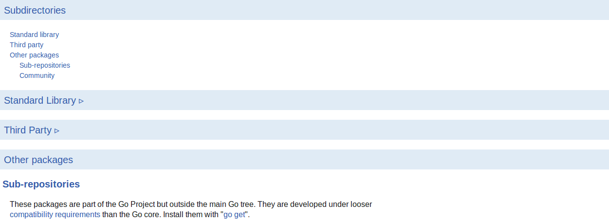 x/tools/cmd/godoc: sort package list into stdlib and GOPATH · Issue #3305 · golang/go · GitHub